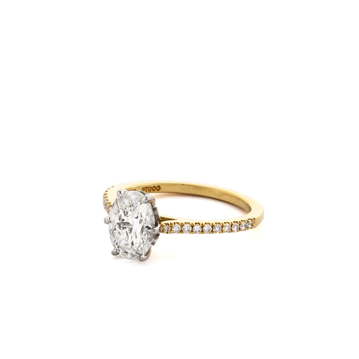 Roslyn Collection Platinum Hexagonal Set Engagement Ring Mounting ...