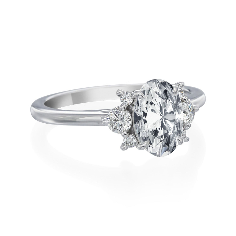 Rolsyn Collection Platinum Engagement Ring Mounting - MTD16501