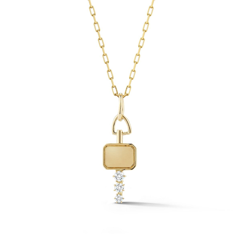 Gold And Diamond Catherine Mini Key Charm - PDD02918