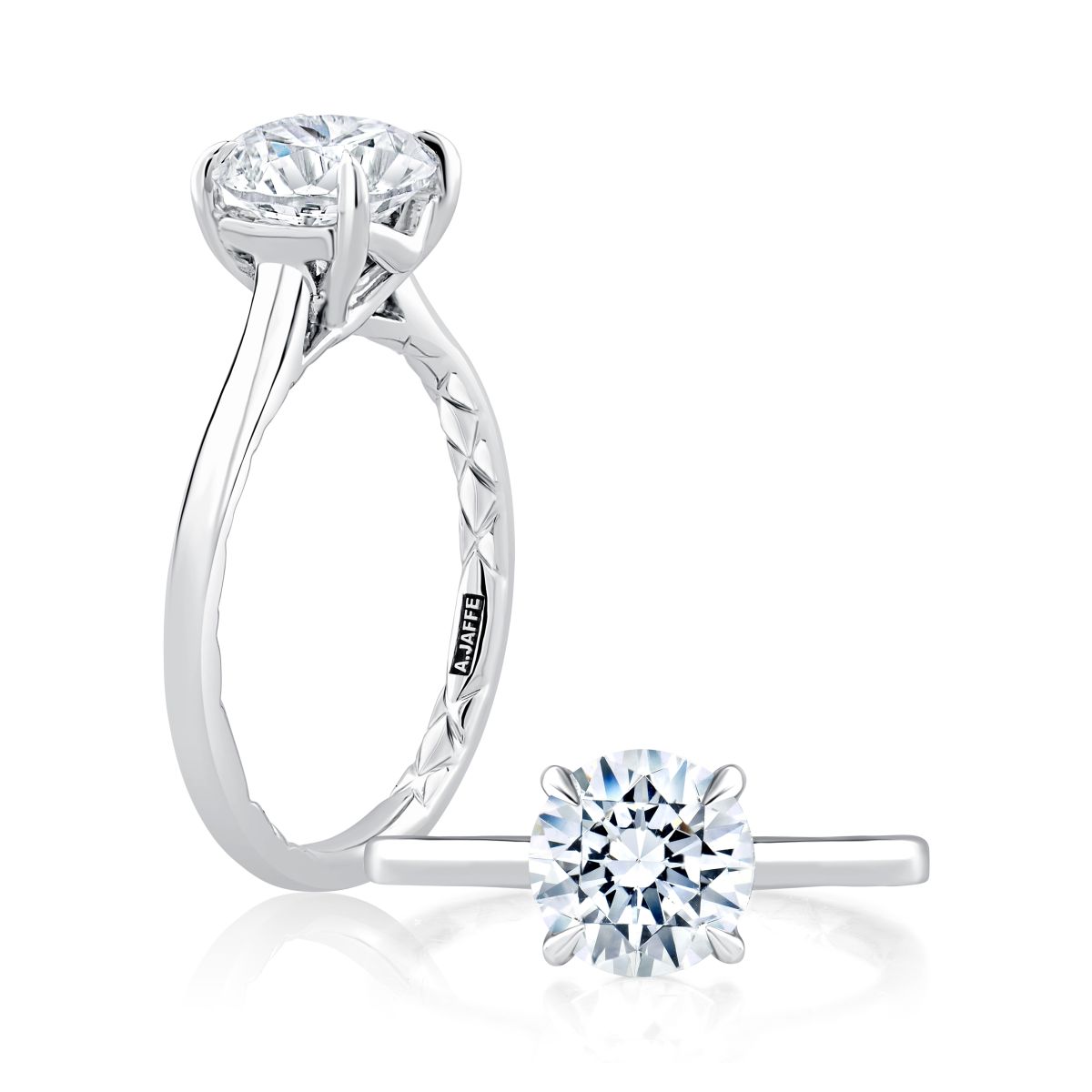 Platinum Solitaire Engagement Ring Mounting - BRMTG00019